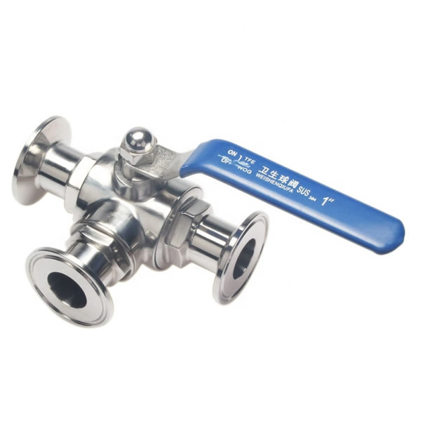 CE ss 304 tri clamp sanitary 3 way ball valve Manual For Food And ...