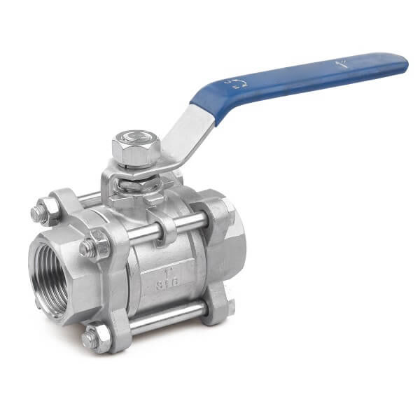 DN20 Industry Stainless Steel 3PC Ball Valve, China stainless steel ...