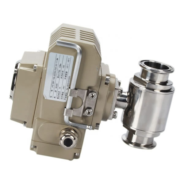 Hygienic Stainless Steel Clamped Electric Actuator Tri Clamped Ball ...