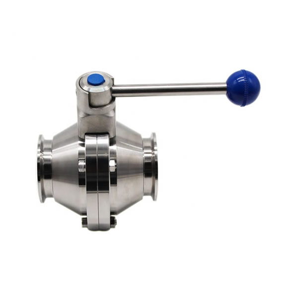 SS 304 Tri Clamp Sanitary Butterfly Type Ball Valve For Food Grade ...